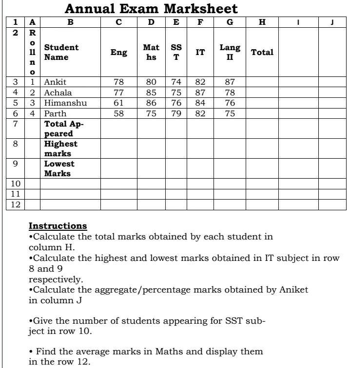 VIDEO solution: Instructions: - Calculate the total marks obtained by ...