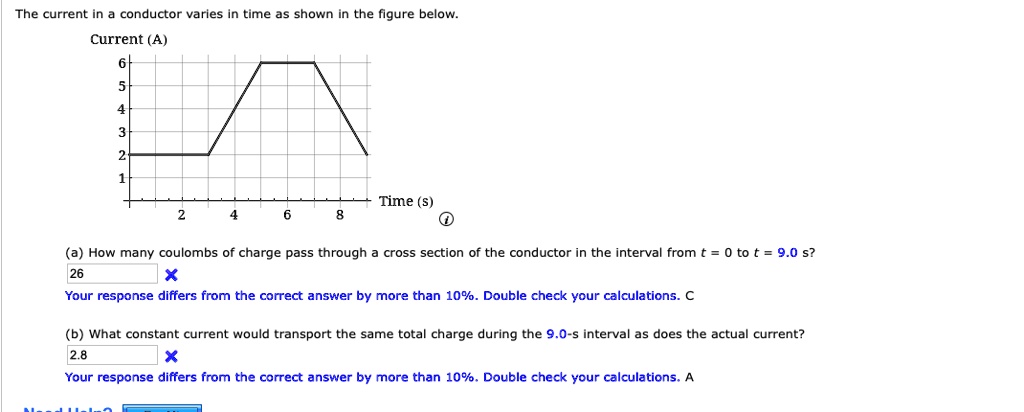 SOLVED: The current in conductor varies in time as shown in the figure ...