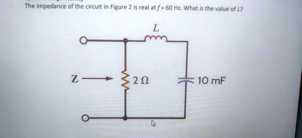 The impedance of the circuit in Figure 2 is real atf = 60 Hz. What is ...