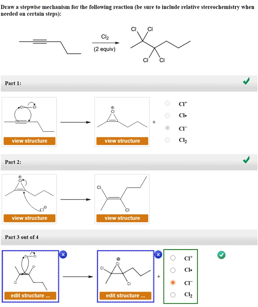 draw a stepwise mechanism for the following reaction be sure to include relative stereochemistry ...