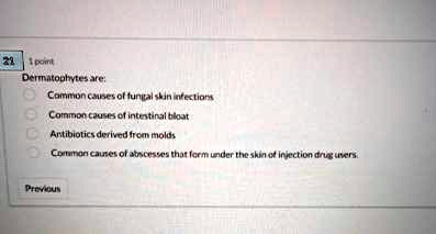 22 point Dermatophytes are: Common causes of fungal skin infections ...