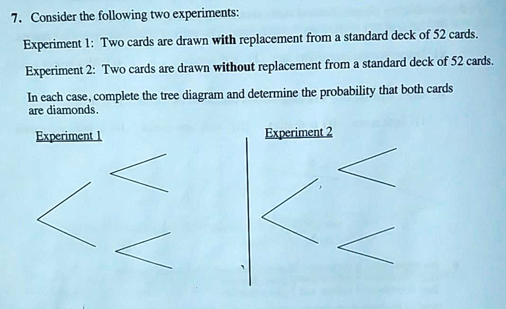SOLVED: 7. Consider the following two experiments: Experiment I: Two ...