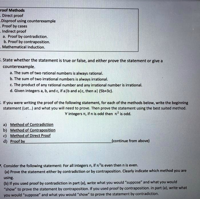 Roof Methods Direct Proof Disproof Using Counterexample Proof By Cases Indirect Proof A 