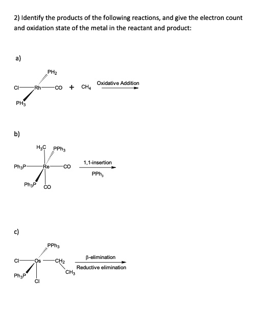 2) Identify the products of the following reactions, and give the ...