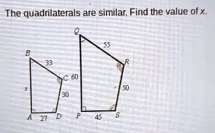 SOLVED: The quadrilaterals are similar: Find the value of z