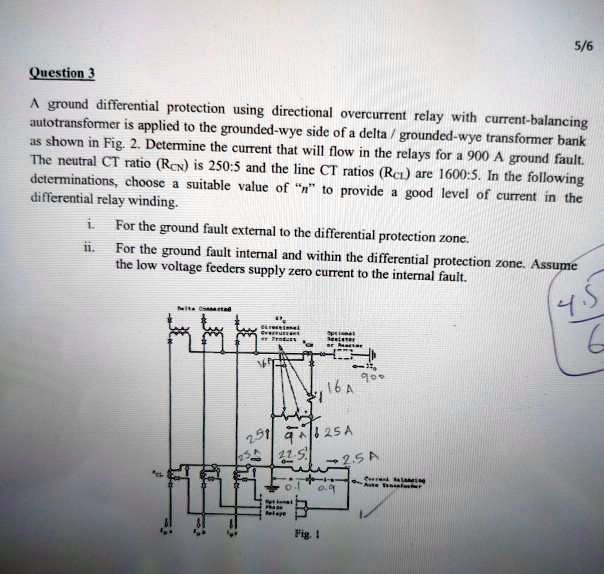 Question 3 A ground differential protection using directional ...