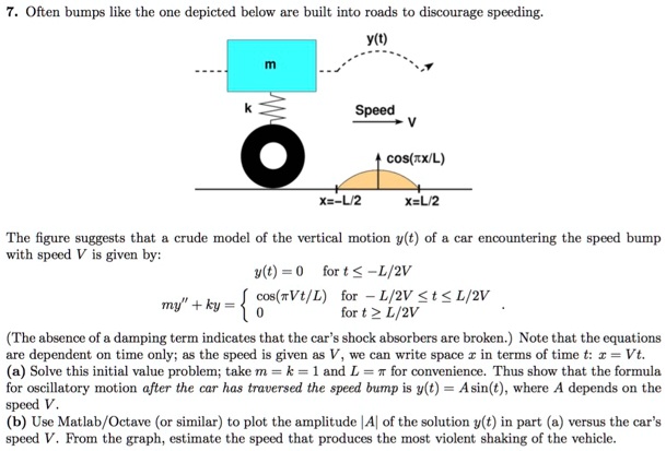 7. Often bumps like the one depicted below are built into roads to ...