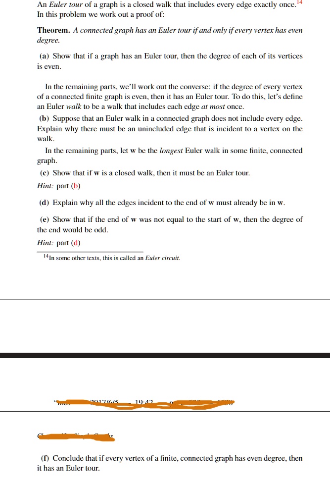 SOLVED Texts Discrete Mathematics An Euler Tour Of A Graph Is A solved-texts-discrete-mathematics-an-euler-tour-of-a-graph-is-a