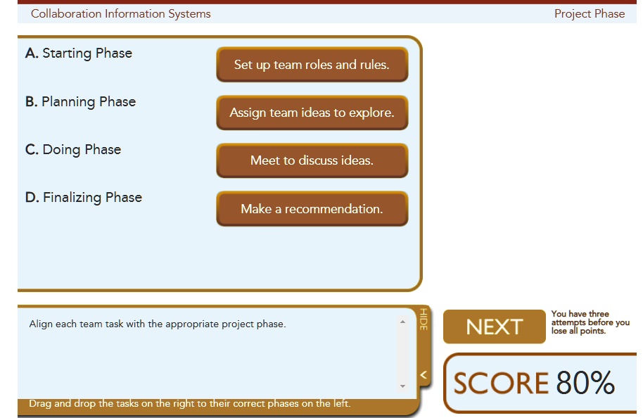 Collaboration Information Systems A. Starting Phase Set up team roles ...