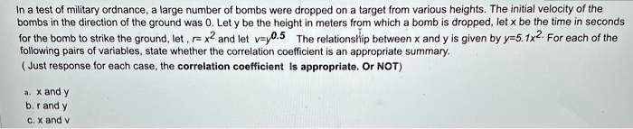 SOLVED: In a test of military ordnance, a large number of bombs were ...
