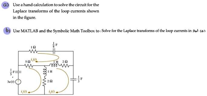 SOLVED: Use a hand calculation to solve the circuit for the Laplace ...