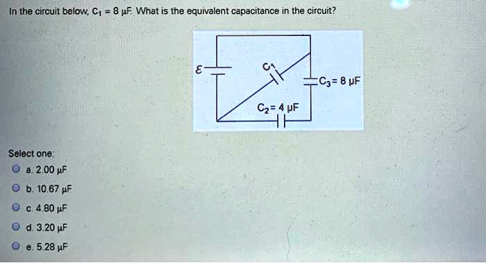 SOLVED: In the circuit below; C, =8 pF What i5 the equivalent ...