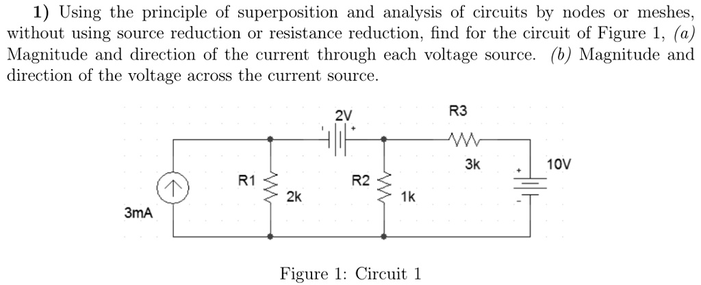 SOLVED: 1) Using the principle of superposition and analysis of ...