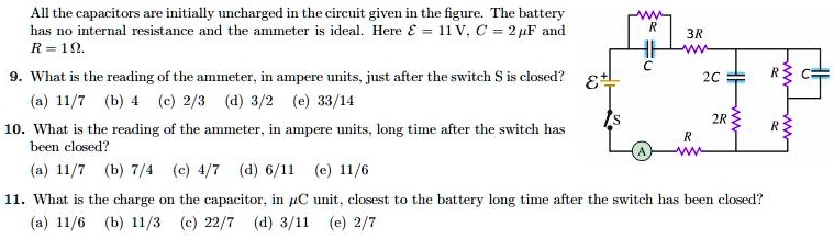 SOLVED: All the capacitors are initially uncharged the circuit given in ...