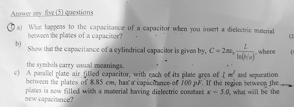 Answer any five (5) questions a) What happens to the...