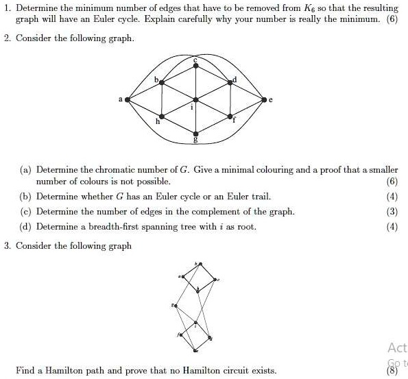 SOLVED: Determine the minimum number of edges that have to be removed from Ks 80 that the ...