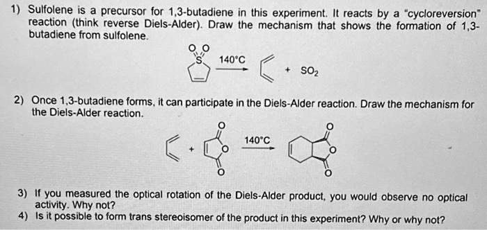 SOLVED: 1 Sulfolene is a precursor for 1.3-butadiene in this experiment ...
