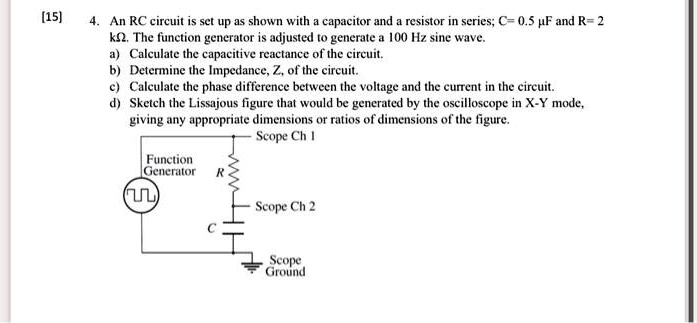 SOLVED: An RC circuit is set up as shown with a capacitor and resistor in series; C = 0.5 ÂµF ...