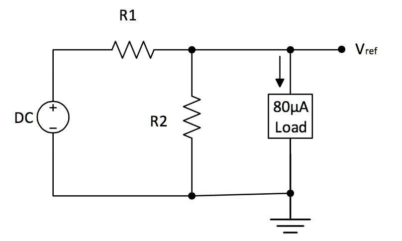 SOLVED: Design a voltage divider to provide a reference voltage of 2V ...