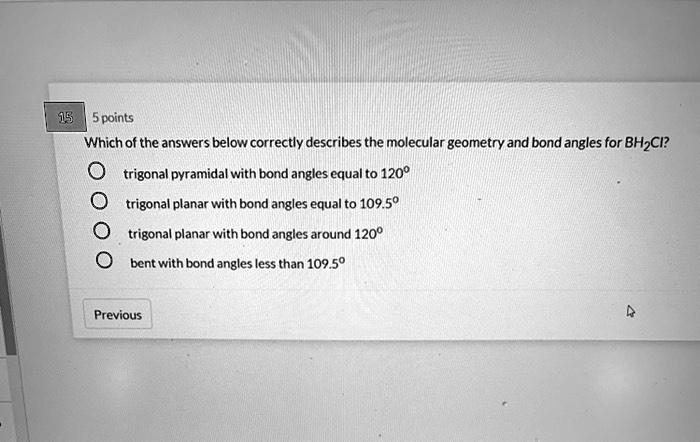 5 points which of the answers below correctly describes the molecular ...