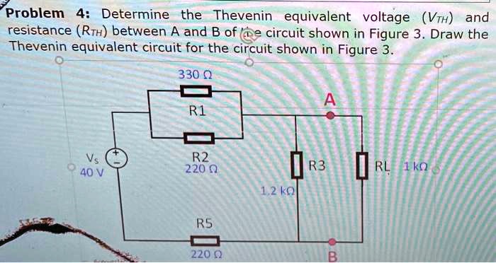 SOLVED: Problem 4: Determine the Thevenin equivalent voltage (Vth) and ...