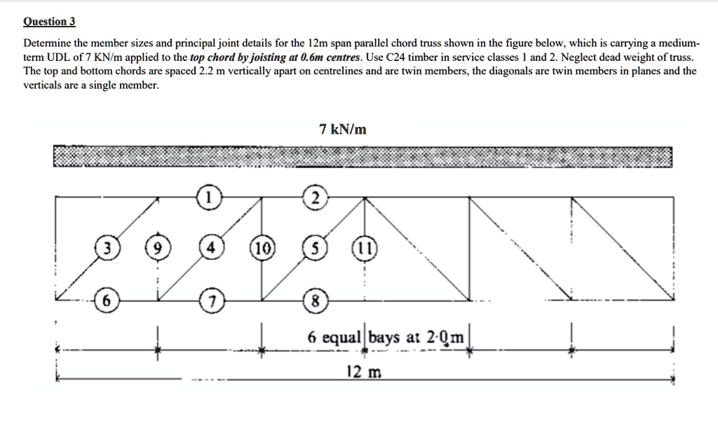 SOLVED: Question z Determine the member sizes and principal joint ...