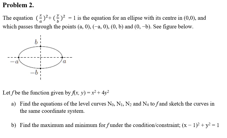 SOLVED:Problem 2_ The equation ()2+ ( )2 =] is the equation for an ...