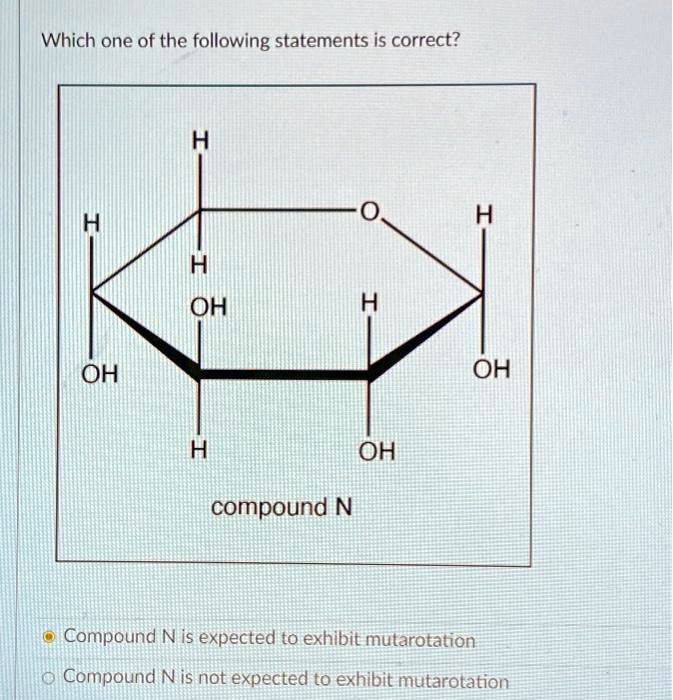 SOLVED: Which one of the following statements is correct? OH OH OH OH ...