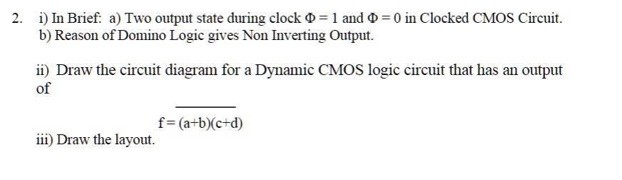 1 in brief a two output state during clock 1 and 0 in clocked cmos ...