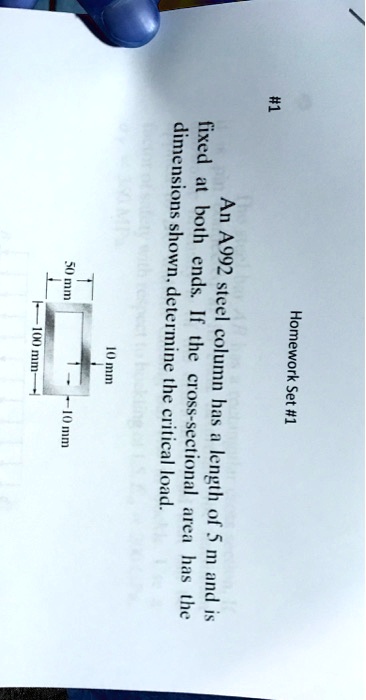 SOLVED: # 100mm 50 mm 1 10mm dimensions shown. determine the critical ...