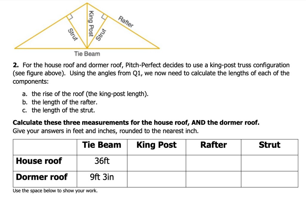 SOLVED: For the house roof and dormer roof, Pitch-Perfect decides to ...