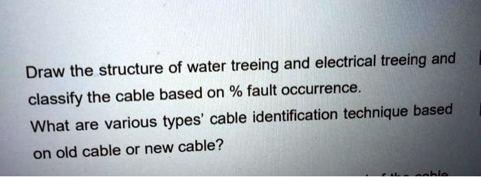 Draw the structure of water treeing and electrical treeing and classify ...