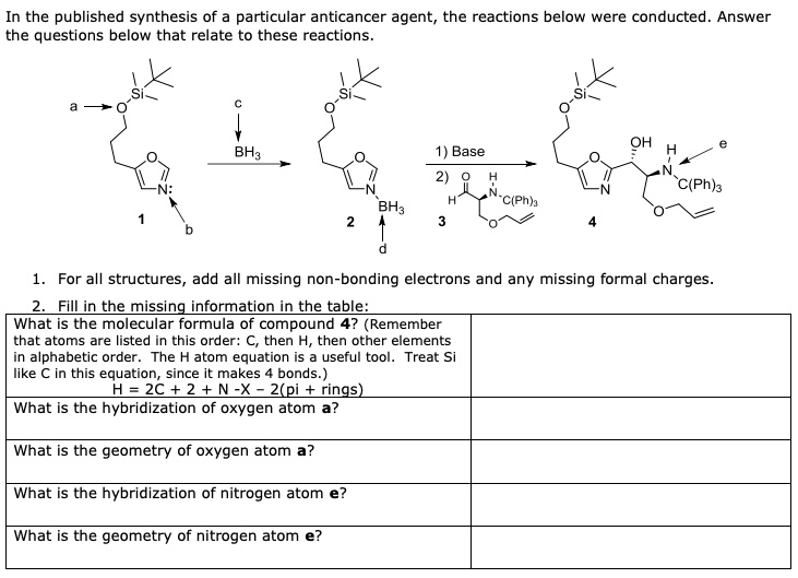 In the published synthesis of a particular anticancer agent, the ...