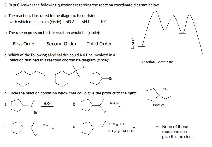 SOLVED:6. (8 pts) Answer the following questions regarding the reaction ...