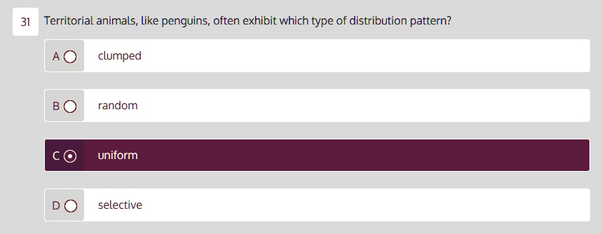 SOLVED: Territorial animals, like penguins, often exhibit which type of ...