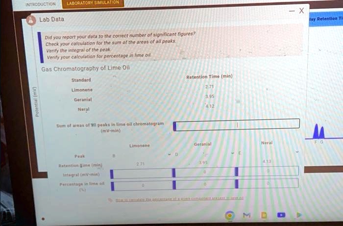 INTRODUCTION Lab Data LABORATORY SIMULATION Did you report your data to the correct number of ...
