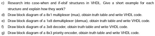 SOLVED: Structure and Explain How They Work? a) Draw a block diagram of ...