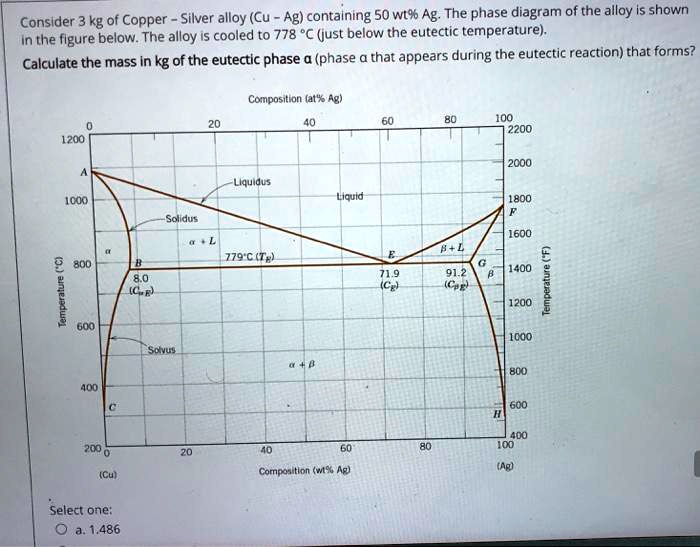 consider 3 kg of copper silver alloy cu ag containing 50 wt ag the ...