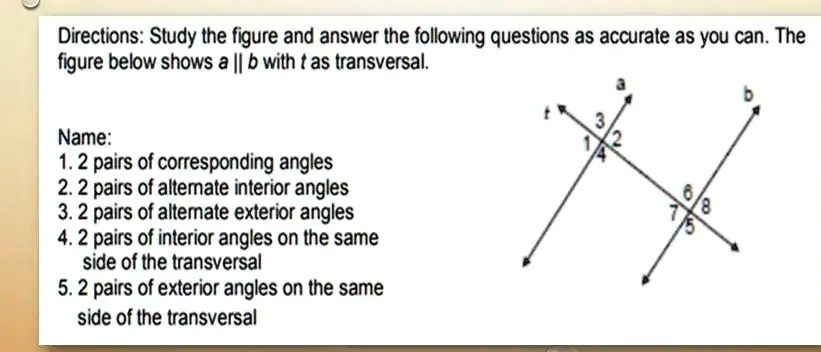 SOLVED: Directions: Study the figure and answer the following questions as accurately as YOU can ...
