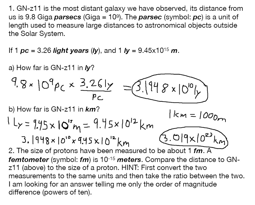 1. GN-z11 is the most distant galaxy we have observed, its distance ...