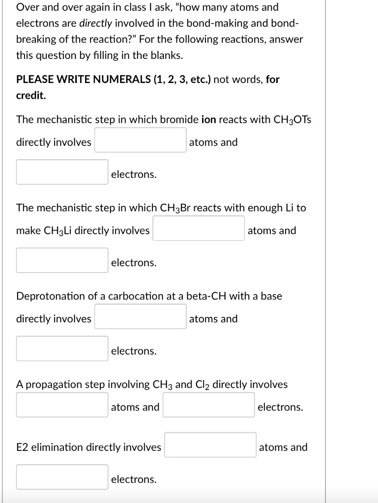 SOLVED:Over and over again in class ask; 'how many atoms and electrons ...