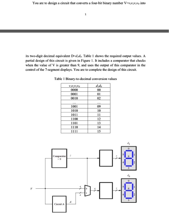 Solved Need Vhdl Code Using Component Declaration You Are To Design A Circuit That Converts A 8339