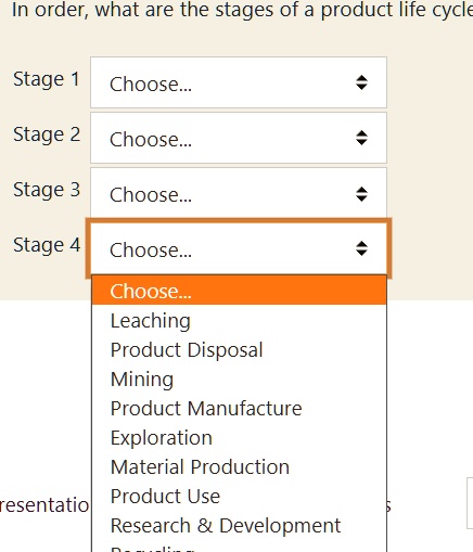In order, what are the stages of a product life cycle Stage 1 Choose ...
