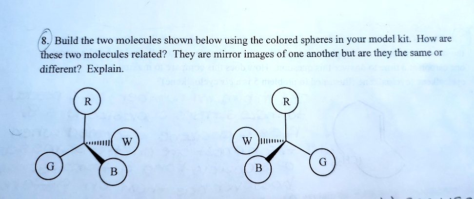 Build the two molecules shown below using the colored...