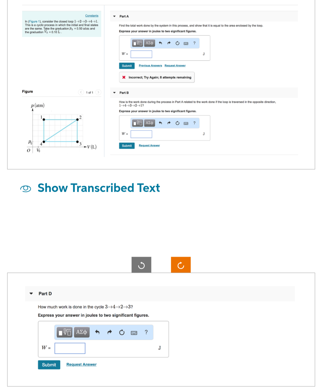 Constants In (Figure 1), consider the closed loop 1 → 2 → 3 → 4 → 1 This is a cyclic process in ...