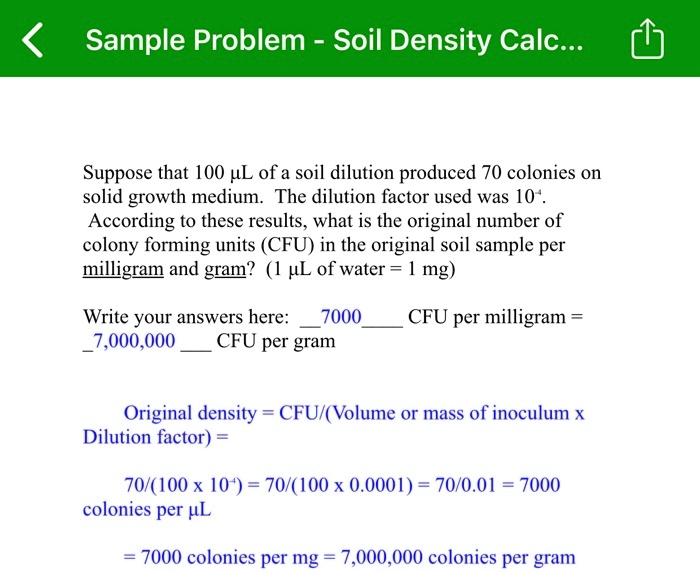 Sample Problem Soil Density Calc. Suppose that 100 LL of a soil ...