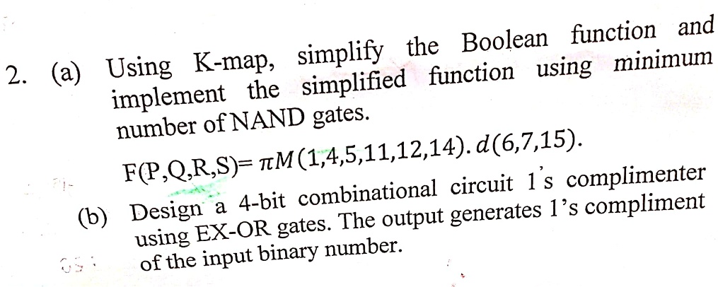 Using K Map Simplify The Boolean Function And Implement The Simplified 3820
