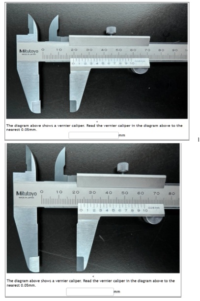 Mitutoyo 10 20 30 40 50 60 70 80 90 The diagram above shows a vernier ...