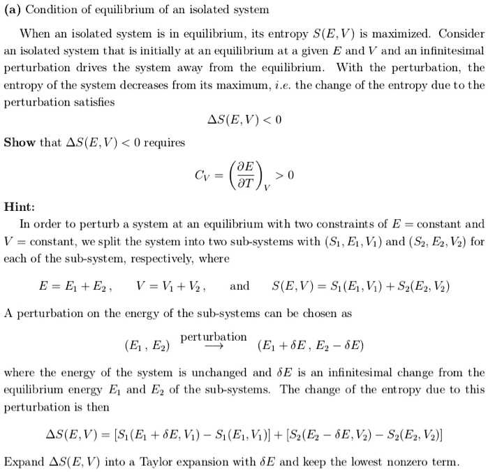 (a) Condition of equilibrium of an isolated system When an isolated ...