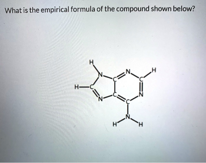 Solved What Is The Empirical Formula Of The Compound Shown Below 3473